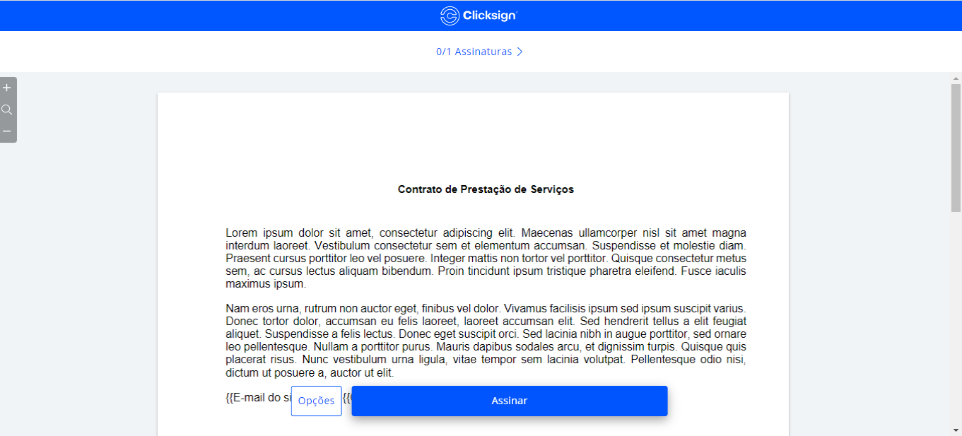 Assinando com Selfie com documento